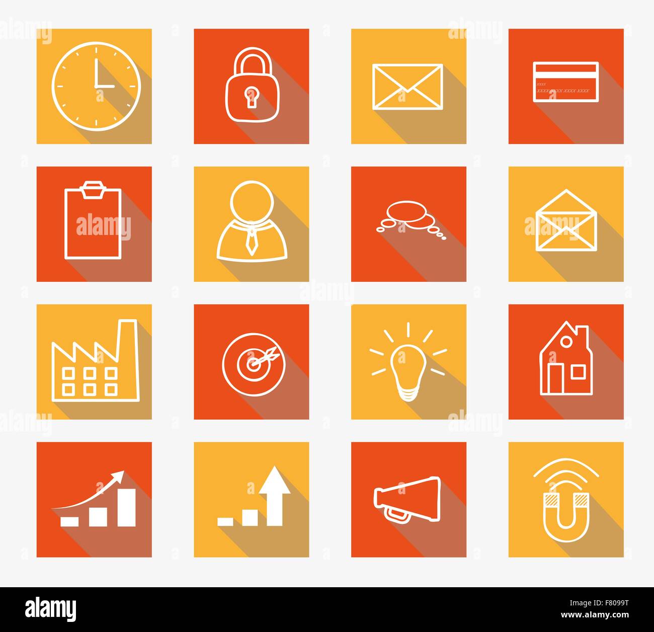 vector collection of flat icons Stock Vector Image & Art - Alamy