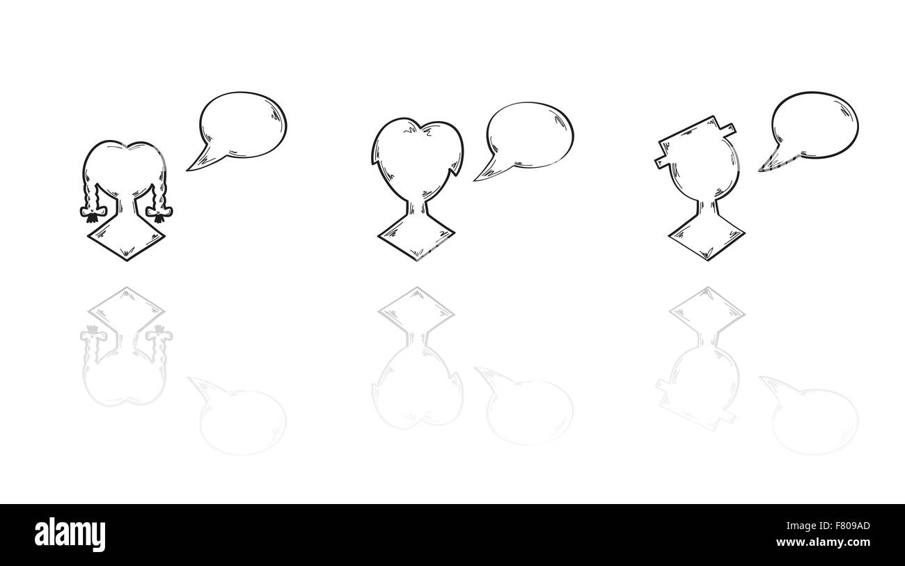 Woman cartoon speech bubble Stock Vector Images - Alamy