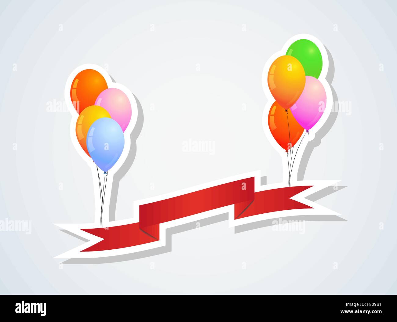 balloons and ribbon Stock Vector Image & Art - Alamy