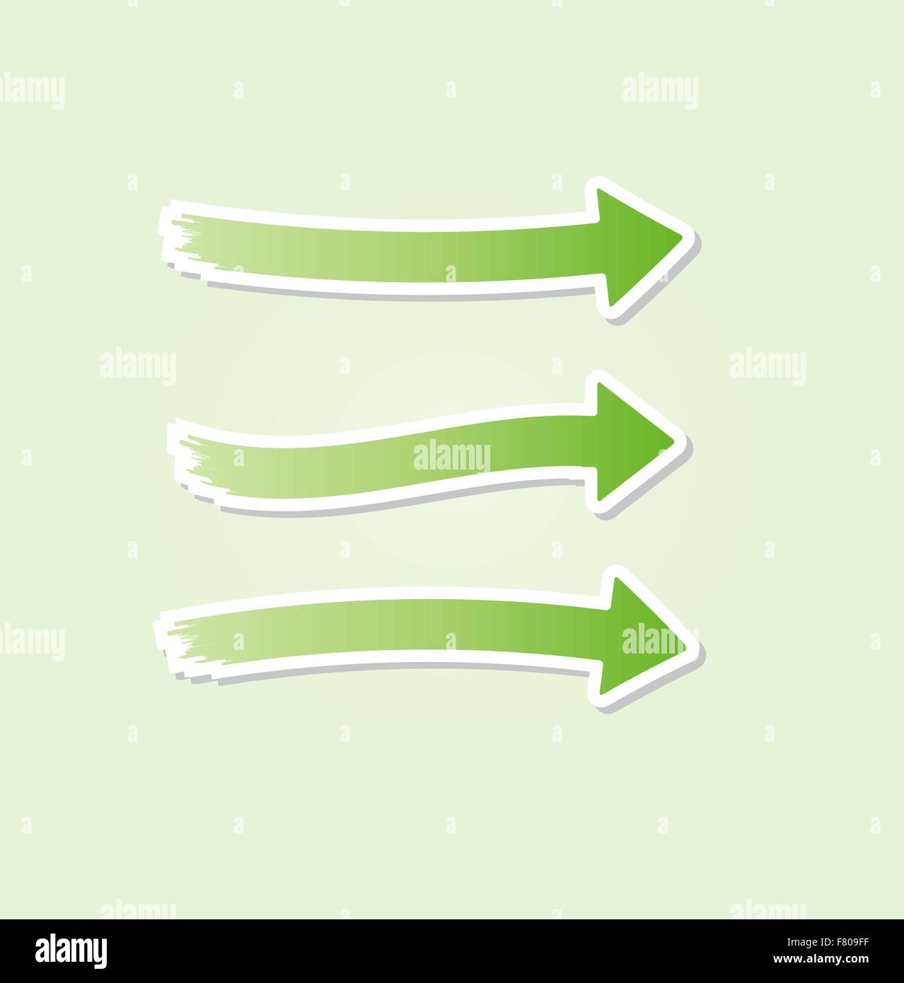 three different green arrows Stock Vector Image & Art - Alamy