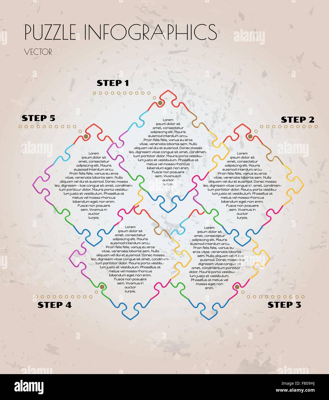 Creative graph puzzle design business Stock Vector Images - Alamy