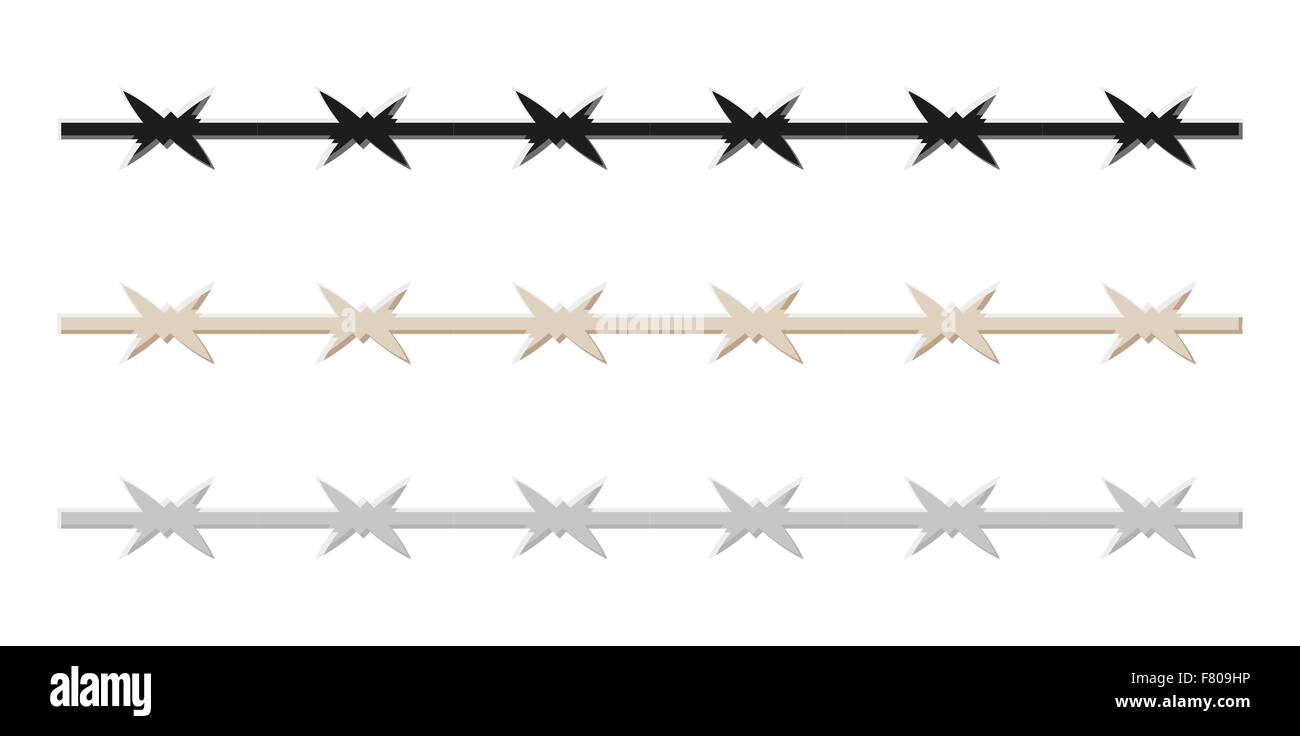 Rusty razor wire Stock Vector Images - Alamy