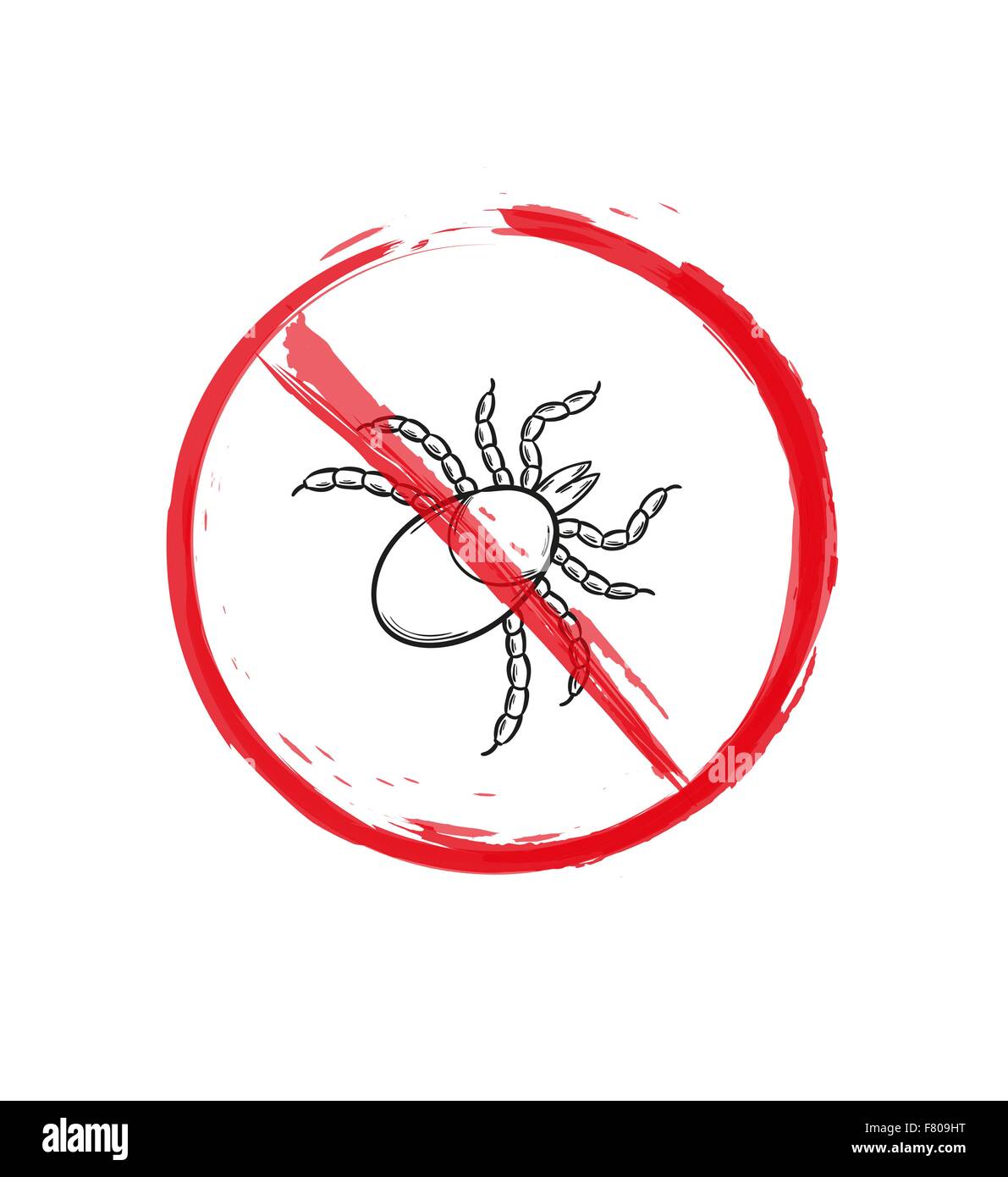 Ticks warning sign Stock Vector Images - Alamy