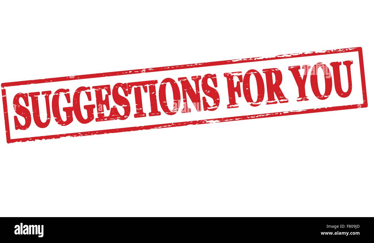 Suggestions for you Stock Vector Image & Art - Alamy