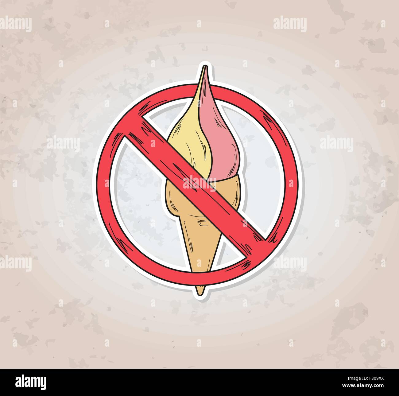 sign entry ban ice cream Stock Vector Image & Art - Alamy