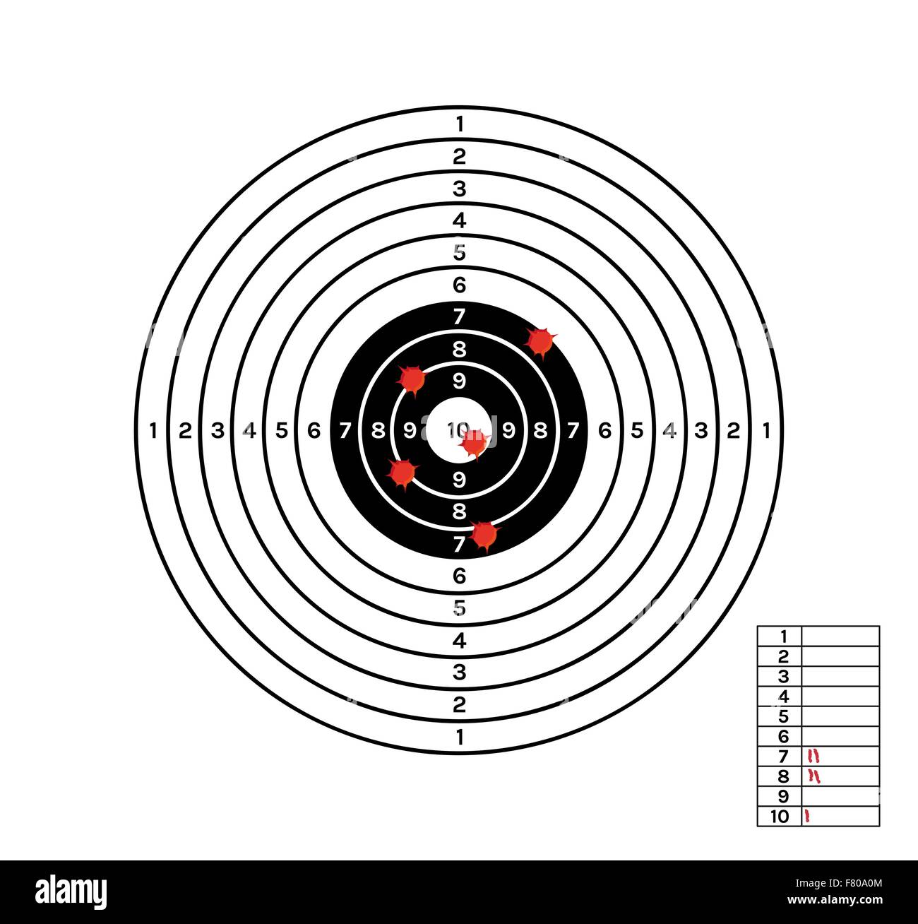 Hit the target numbers Stock Vector Images - Alamy