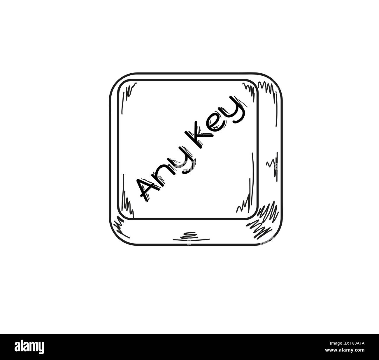 Key black hand drawn Black and White Stock Photos & Images - Alamy