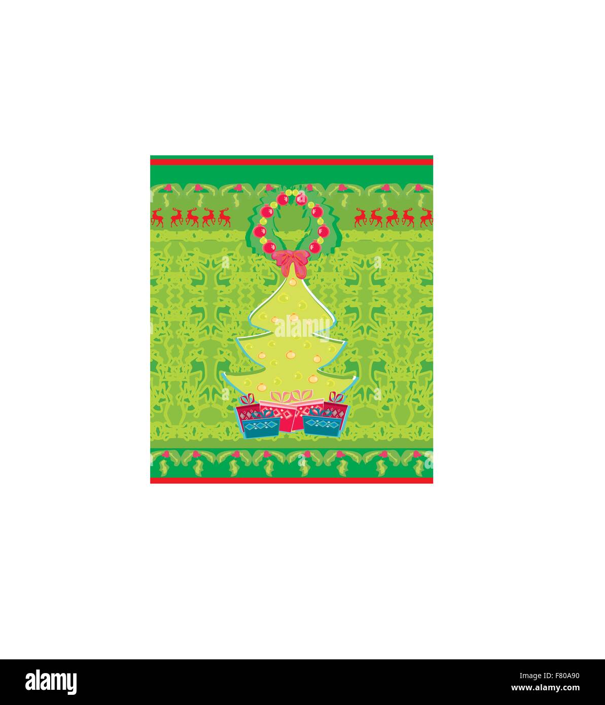Greeting card xmas deer Cut Out Stock Images & Pictures - Alamy