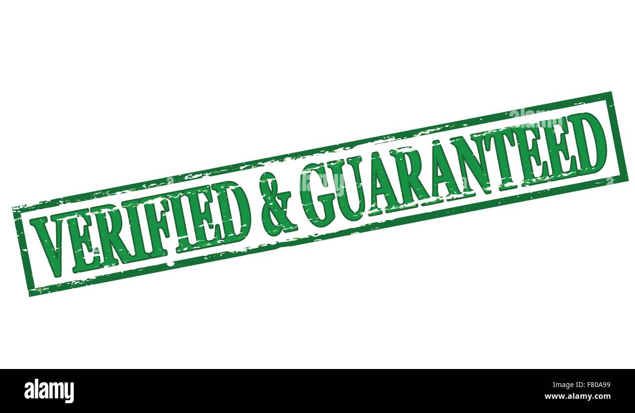 Verified and guaranteed Stock Vector Image & Art - Alamy