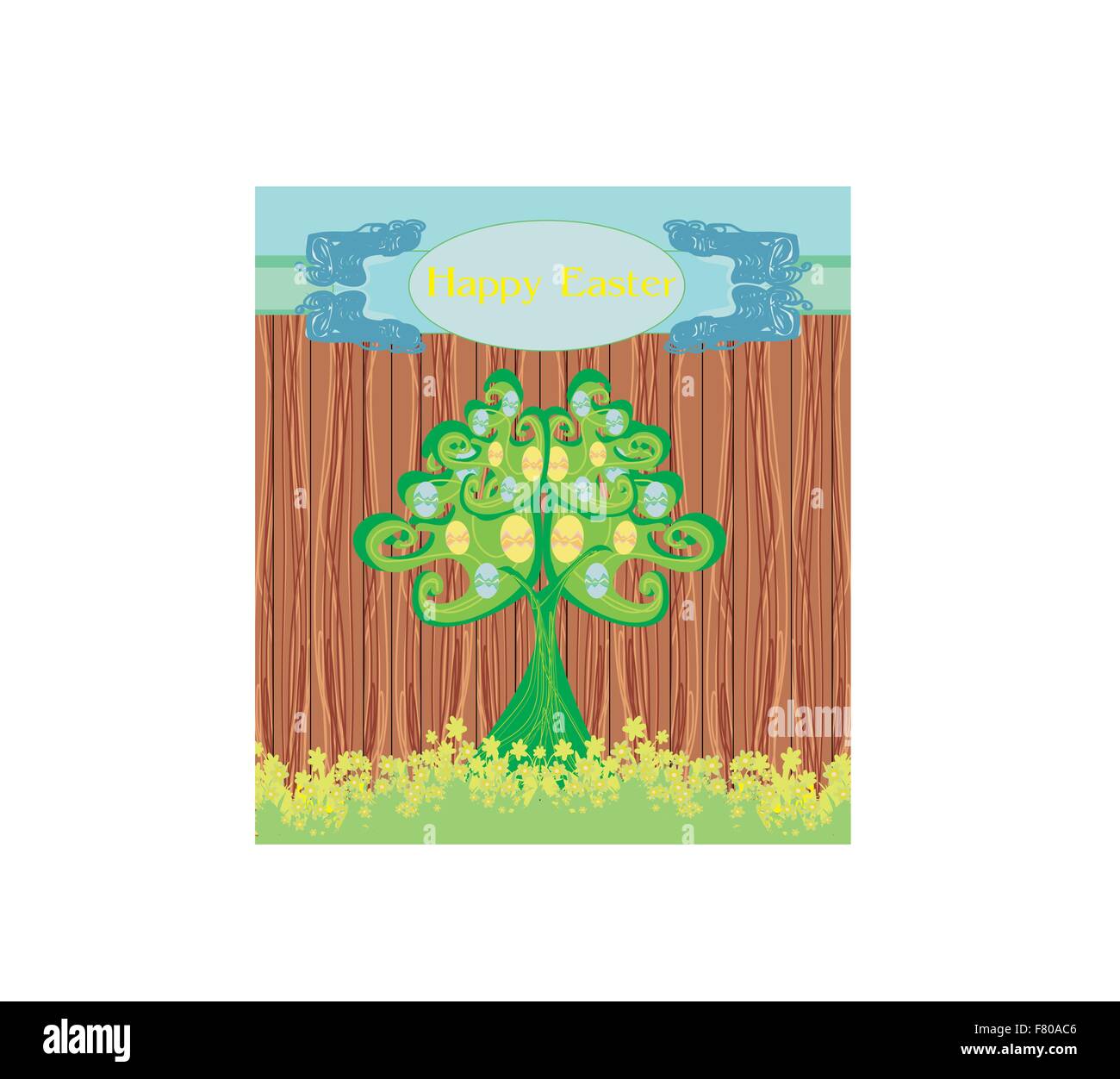 abstract tree with Easter eggs Stock Vector Image & Art - Alamy