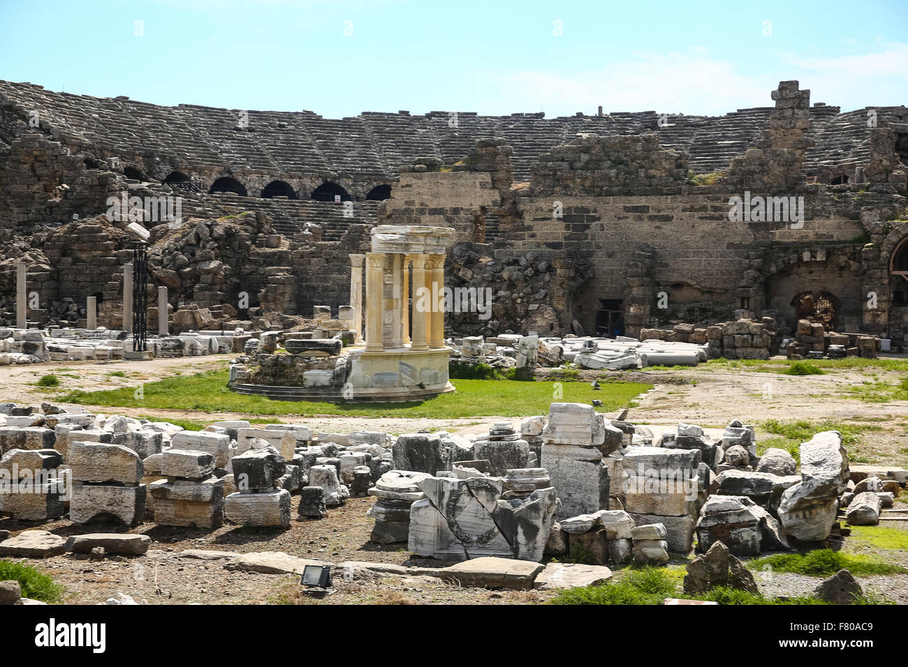 Ancient Side ruins in Turkey Kemer Antalya Stock Photo - Alamy