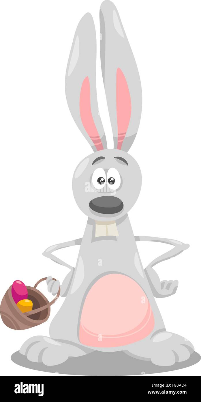 bunny and easter eggs cartoon illustration Stock Vector Image & Art - Alamy