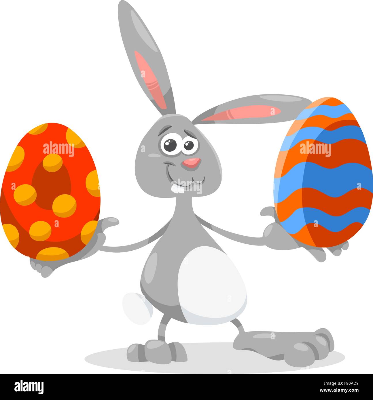 bunny and easter egg cartoon illustration Stock Vector Image & Art - Alamy