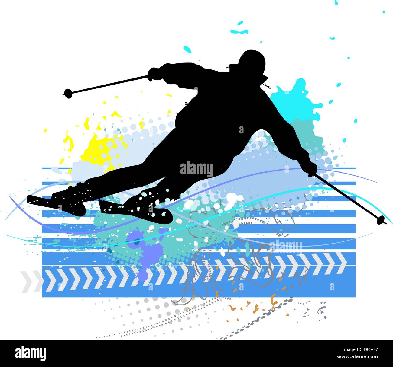Skiers group Stock Vector Images - Alamy