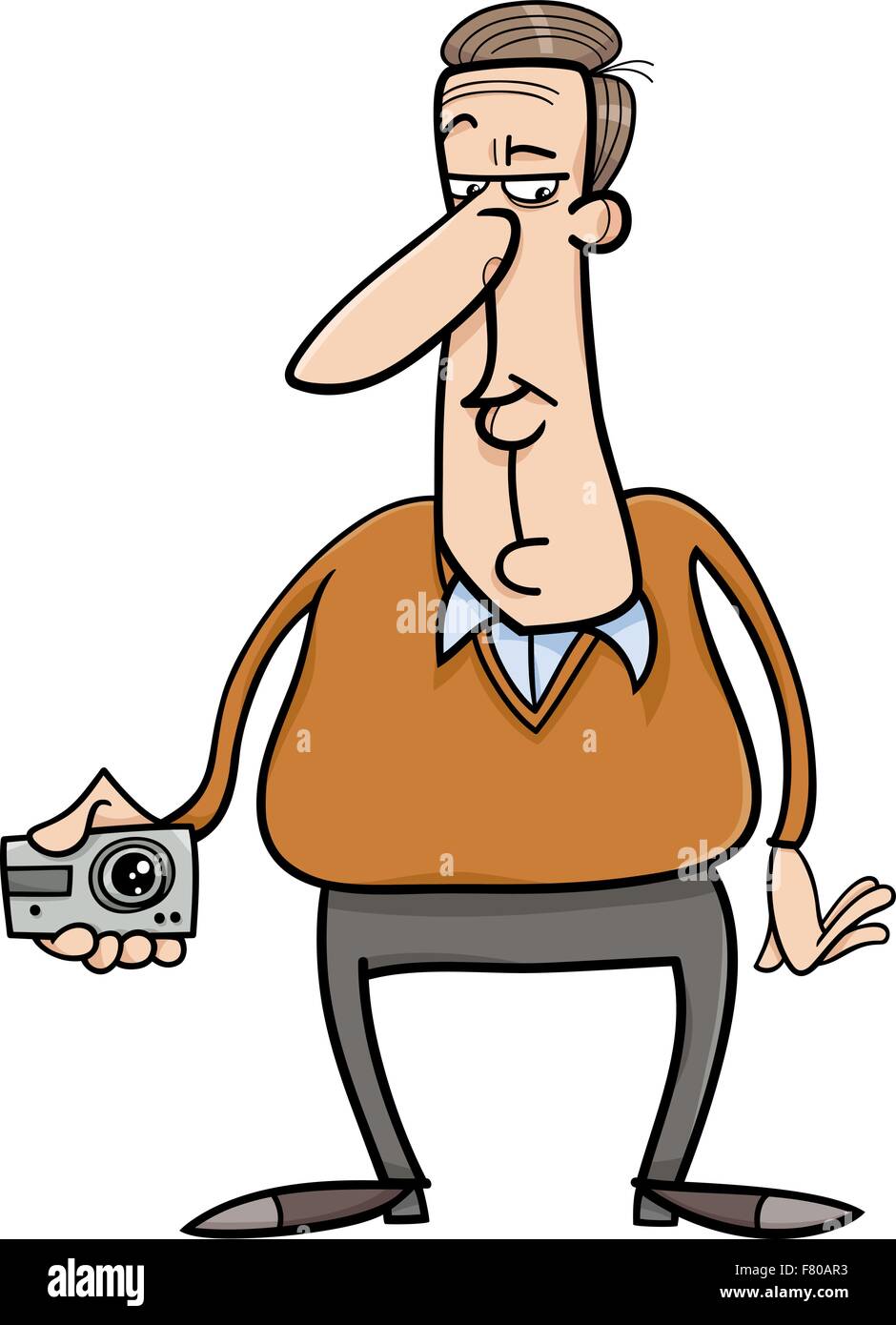 man and hidden camera cartoon Stock Vector Image & Art - Alamy