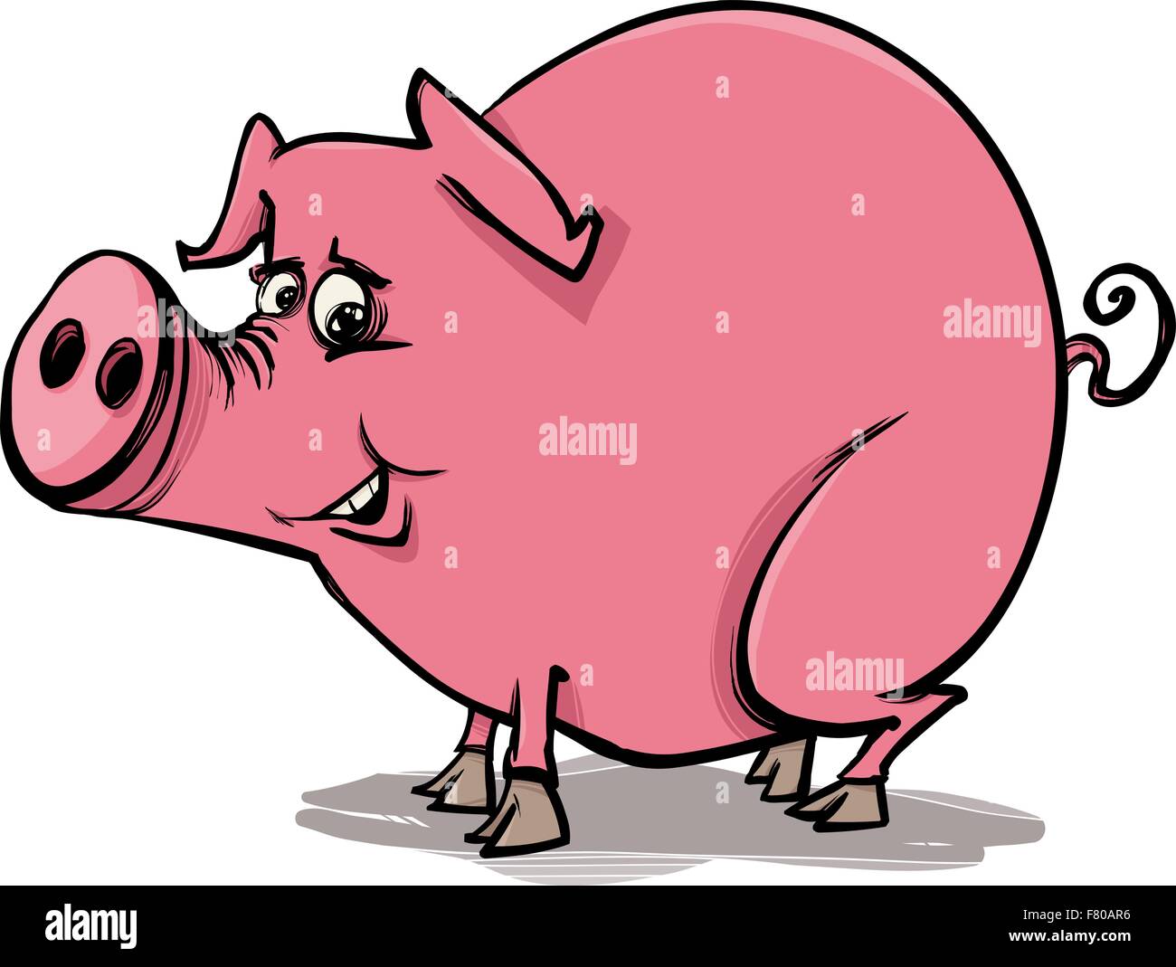 farm pig cartoon illustration Stock Vector Image & Art - Alamy