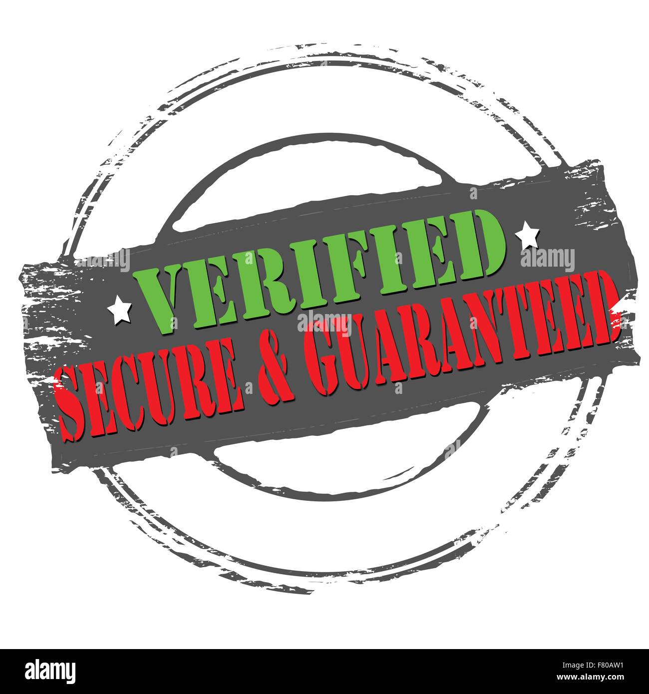 Verified secure and guaranteed Stock Vector Image & Art - Alamy