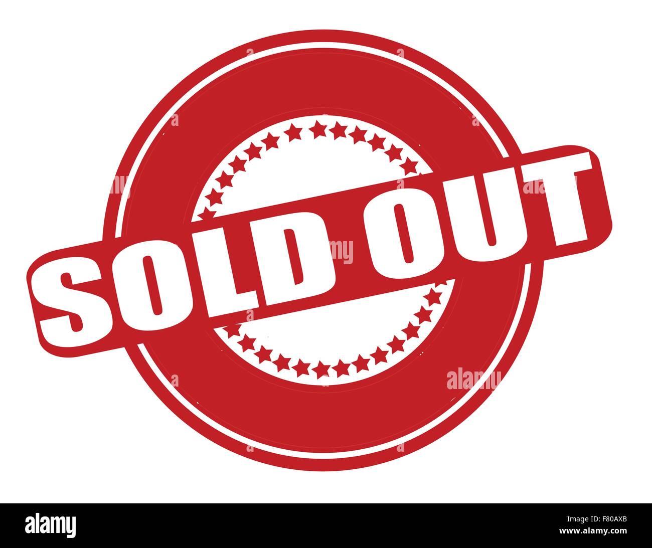 Sold out round red Stock Vector Images - Alamy