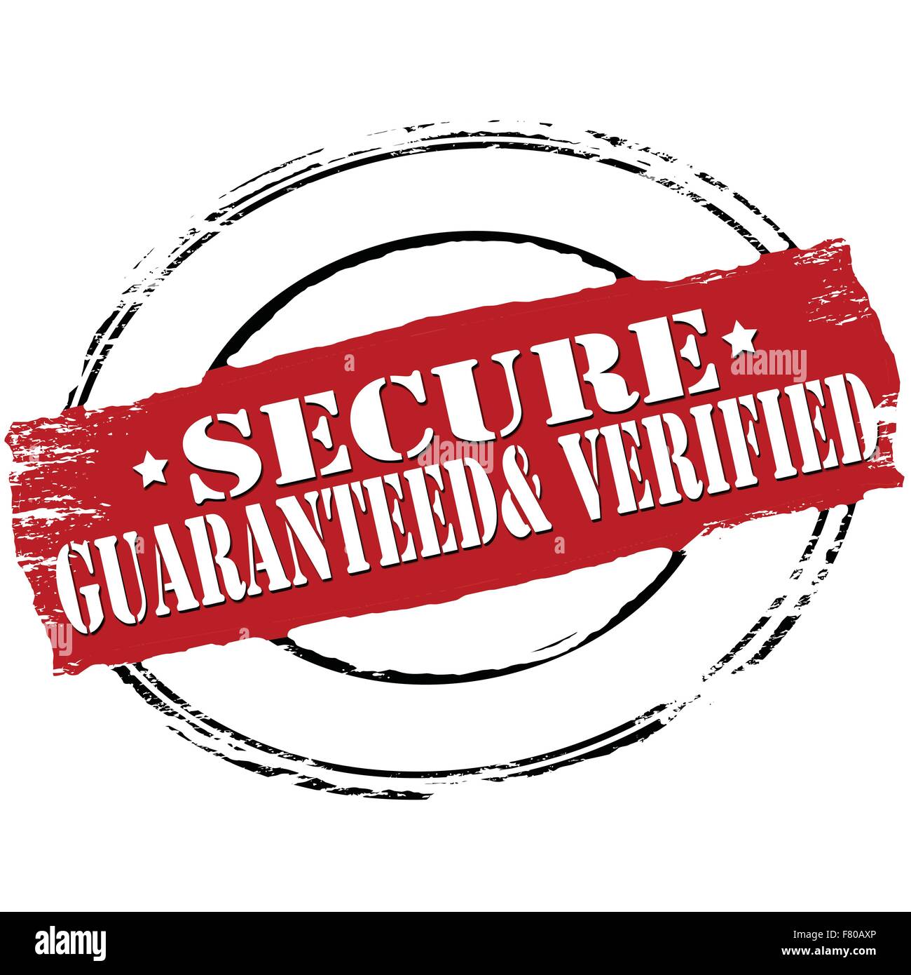 Secure guaranteed and verified Stock Vector Image & Art - Alamy