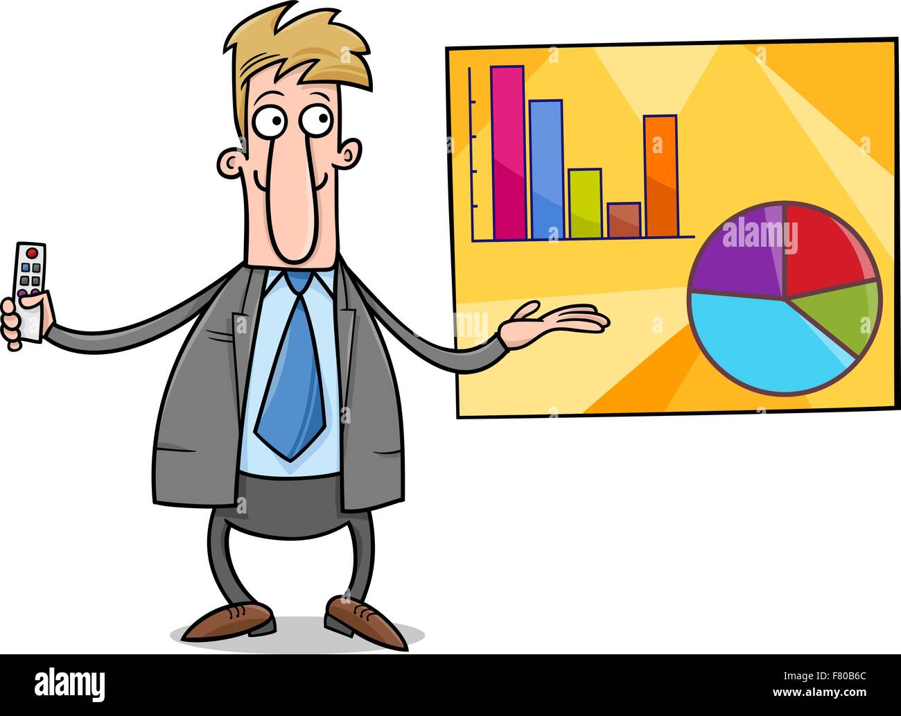 businessman presentation cartoon illustration Stock Vector Image & Art ...