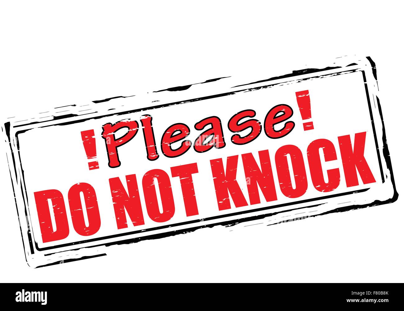 Please do not knock Stock Vector Image & Art - Alamy