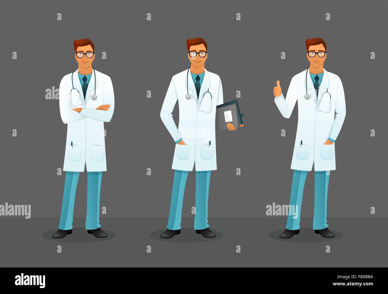 Doctor in hospital portrait Stock Vector Images - Alamy