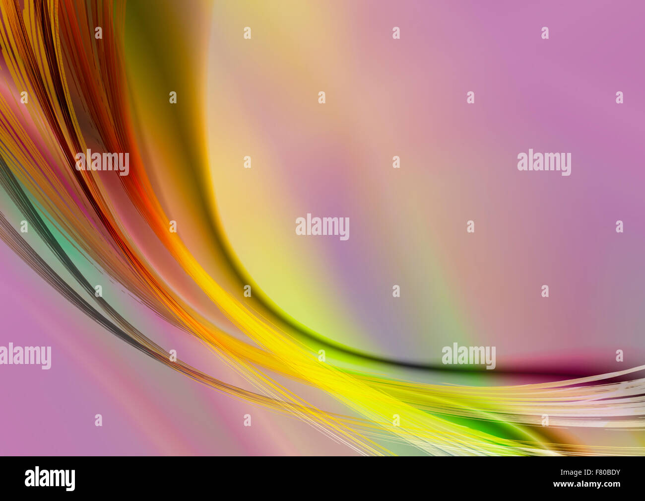 Vivid iridescent background with oval strips and curves Stock Photo - Alamy