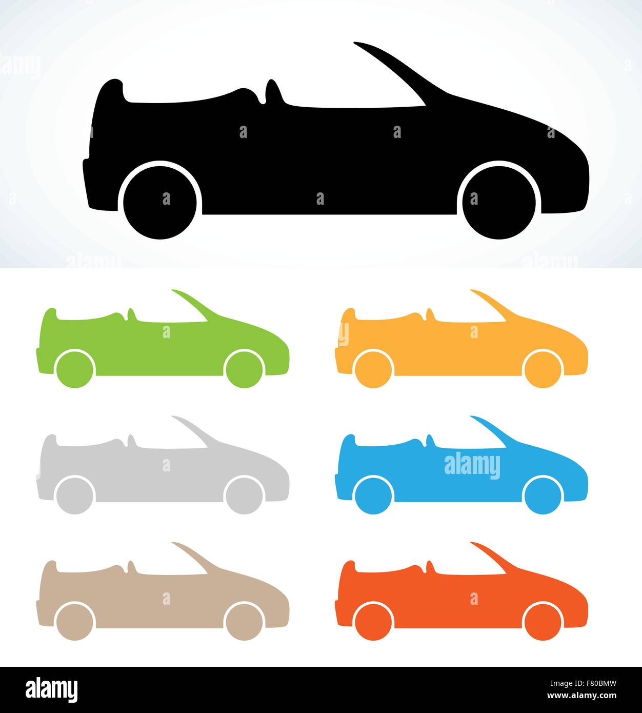 Silhouette classic sports car Stock Vector Images - Alamy
