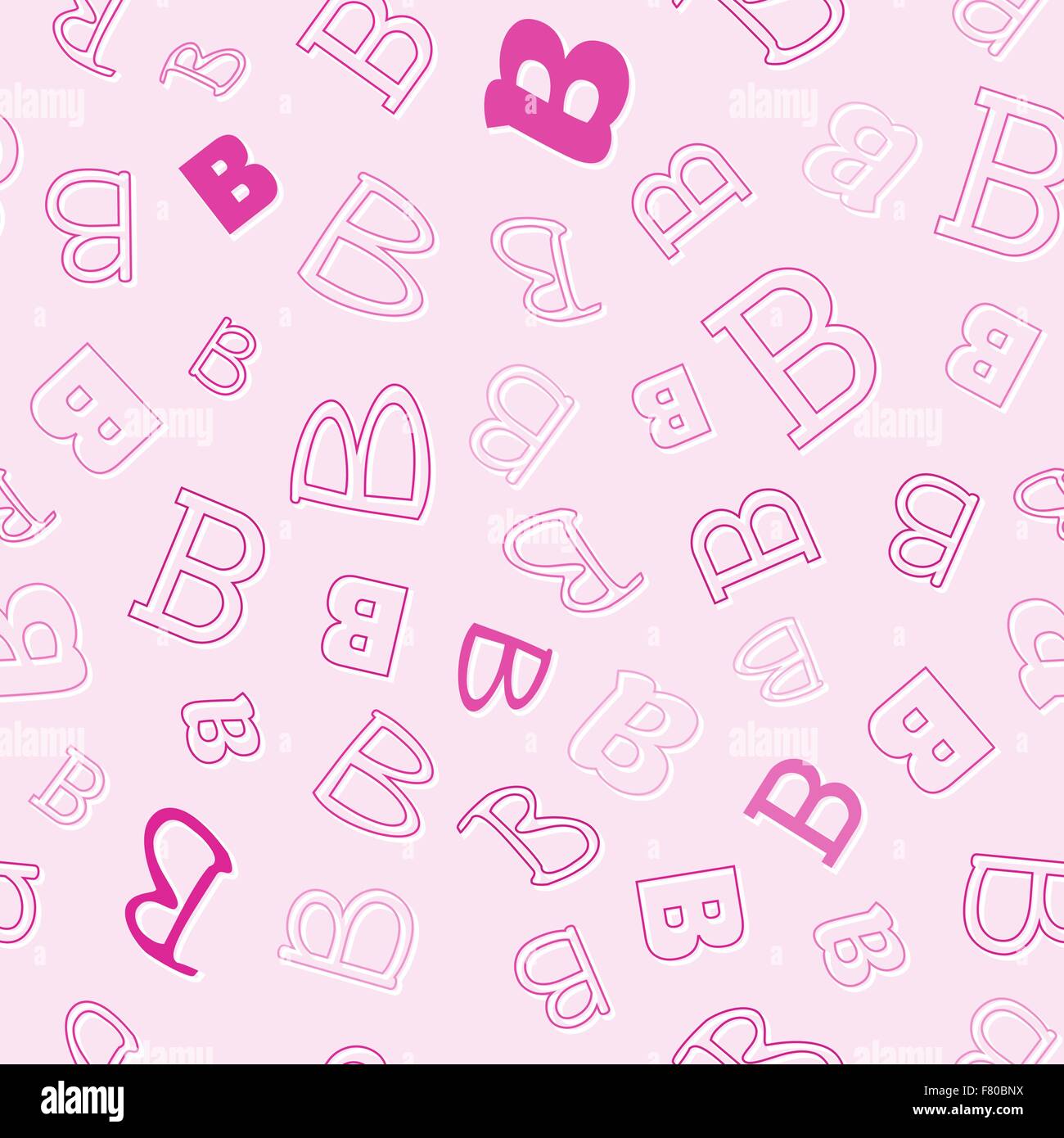 seamless pattern with character B Stock Vector Image & Art - Alamy