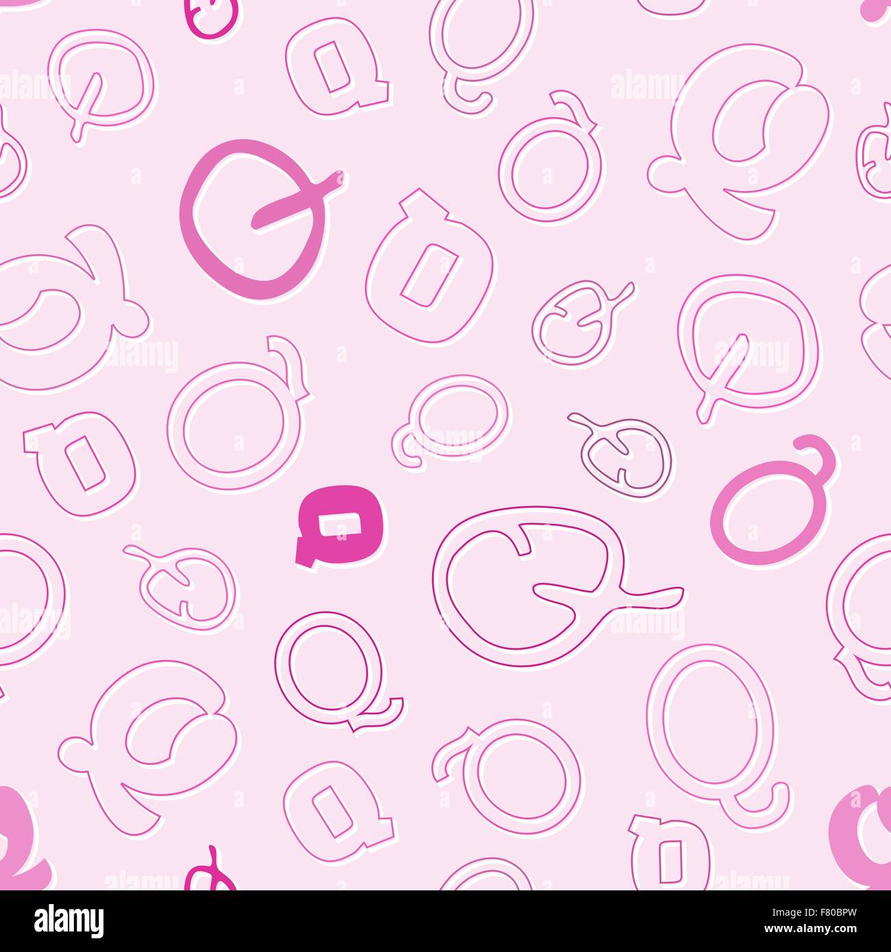 seamless pattern with character Q Stock Vector Image & Art - Alamy