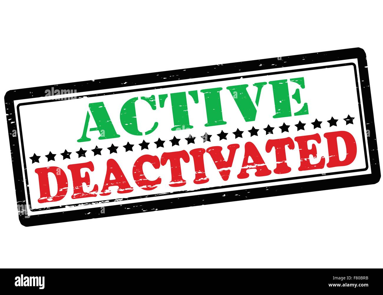 Active and deactivated Stock Vector Image & Art - Alamy
