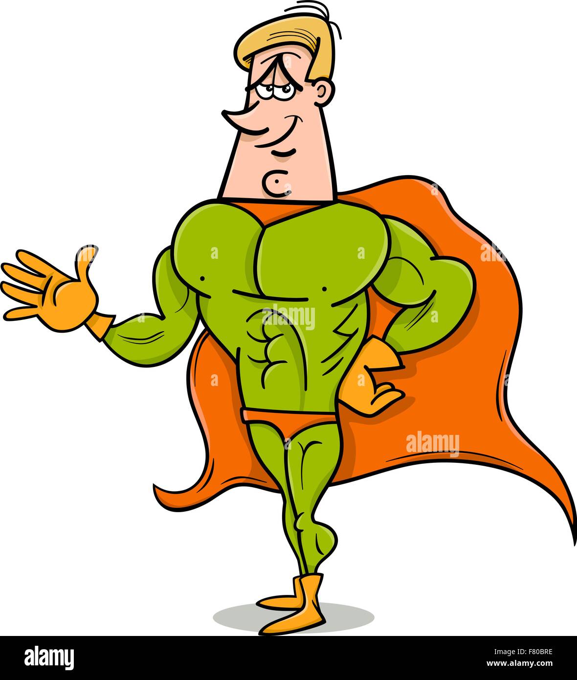 superhero cartoon illustration Stock Vector Image & Art - Alamy