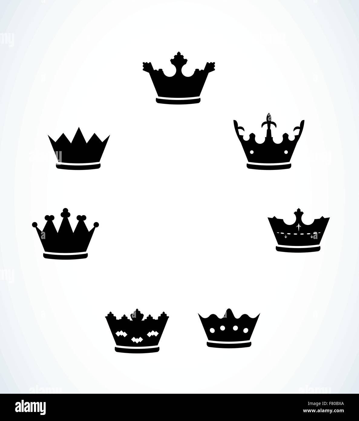 set of seven crowns Stock Vector Image & Art - Alamy