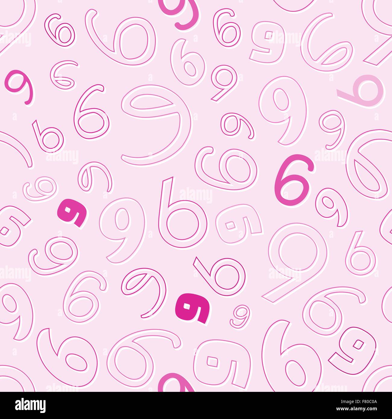 seamless pattern with number six or nine Stock Vector Image & Art - Alamy