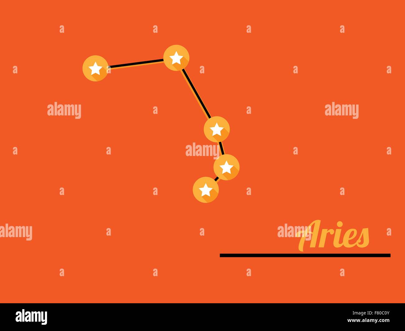 Aries constellation night sky stars Stock Vector Images - Alamy