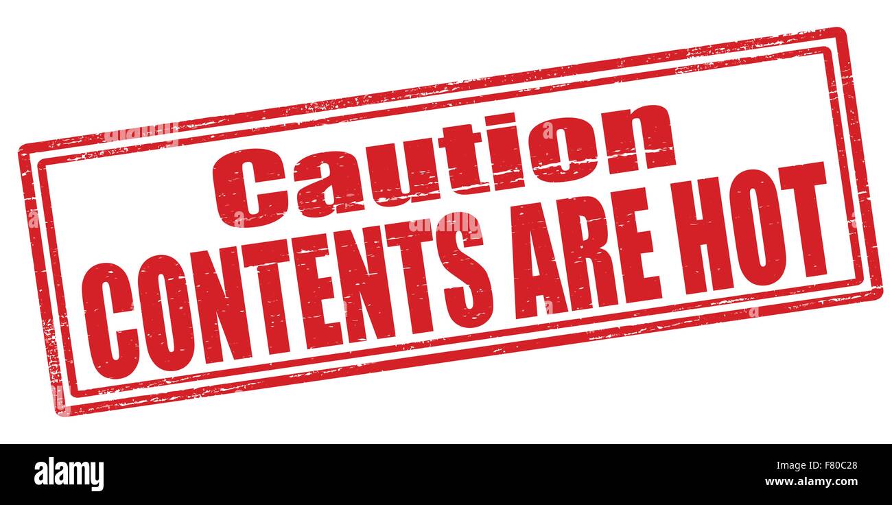 Caution contents hot Stock Vector Images - Alamy