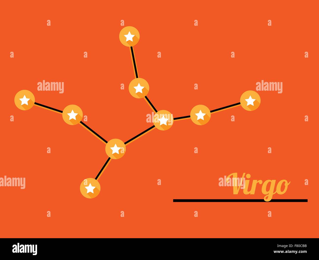 Constellation sign virgo cosmic background Stock Vector Images - Alamy
