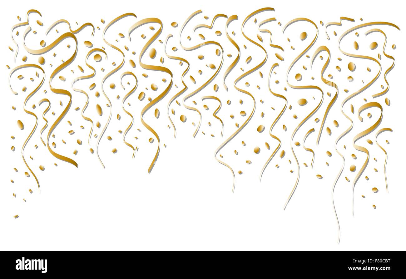 falling gold confetti Stock Vector Image & Art - Alamy