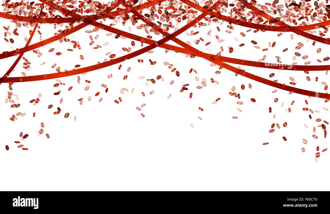 falling red confetti Stock Vector Image & Art - Alamy