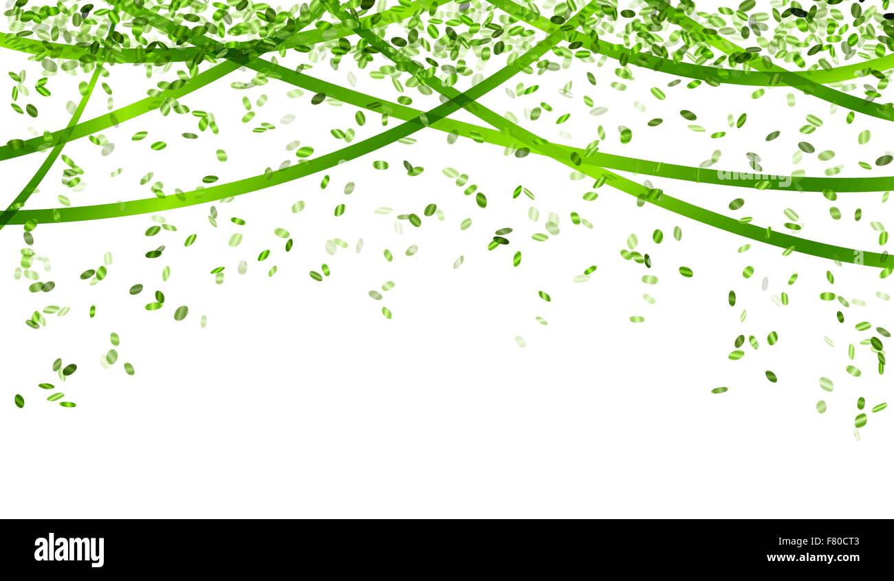 falling green confetti Stock Vector Image & Art - Alamy