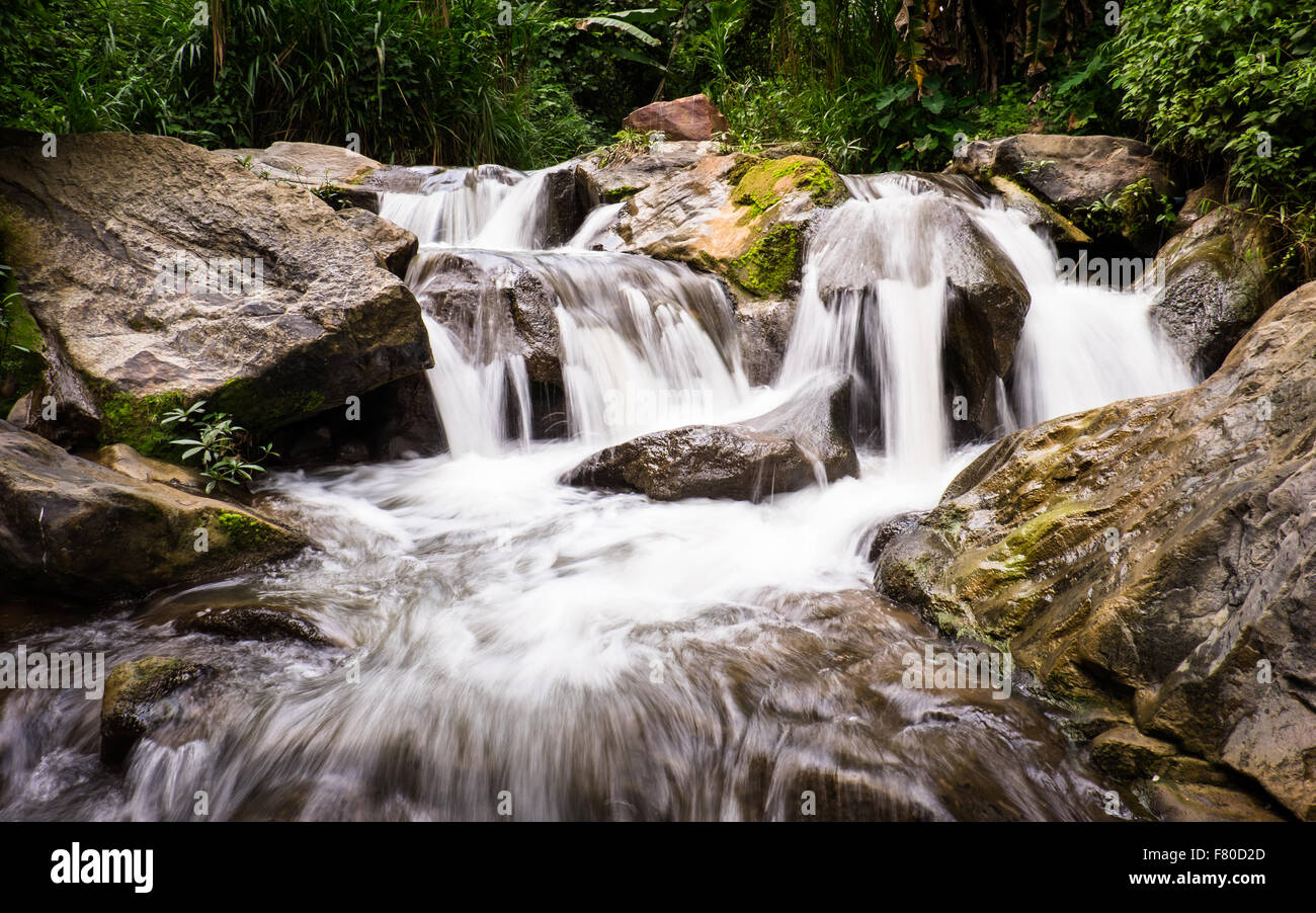 A waterfall in the Mae Sa Valley near Chiang Mai, Thailand Stock Photo ...