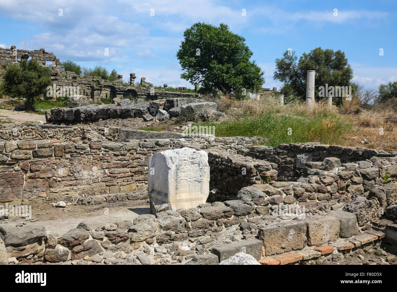 Ancient Side ruins in Turkey Kemer Antalya Stock Photo - Alamy