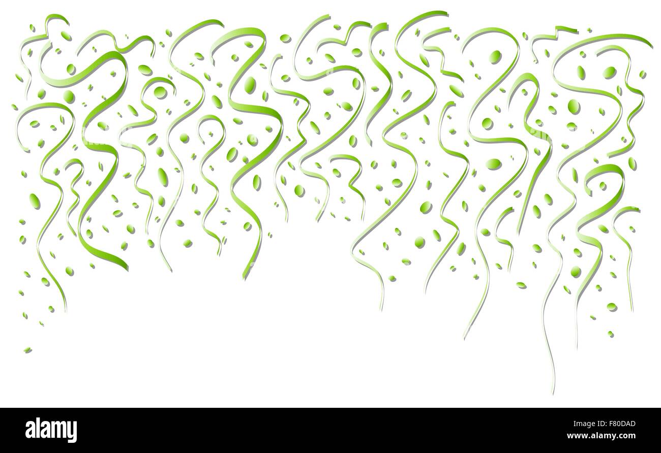 falling green confetti Stock Vector Image & Art - Alamy