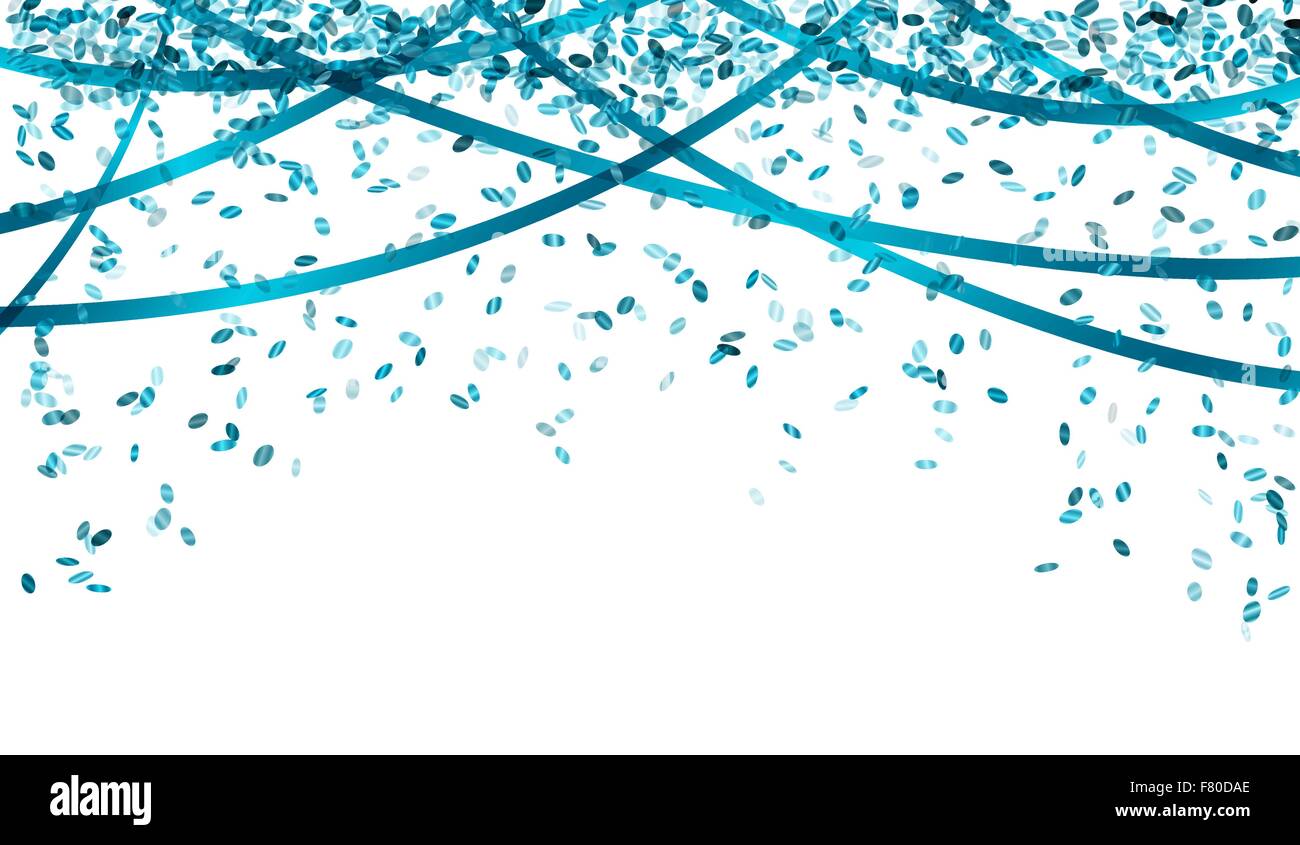 falling blue confetti Stock Vector Image & Art - Alamy