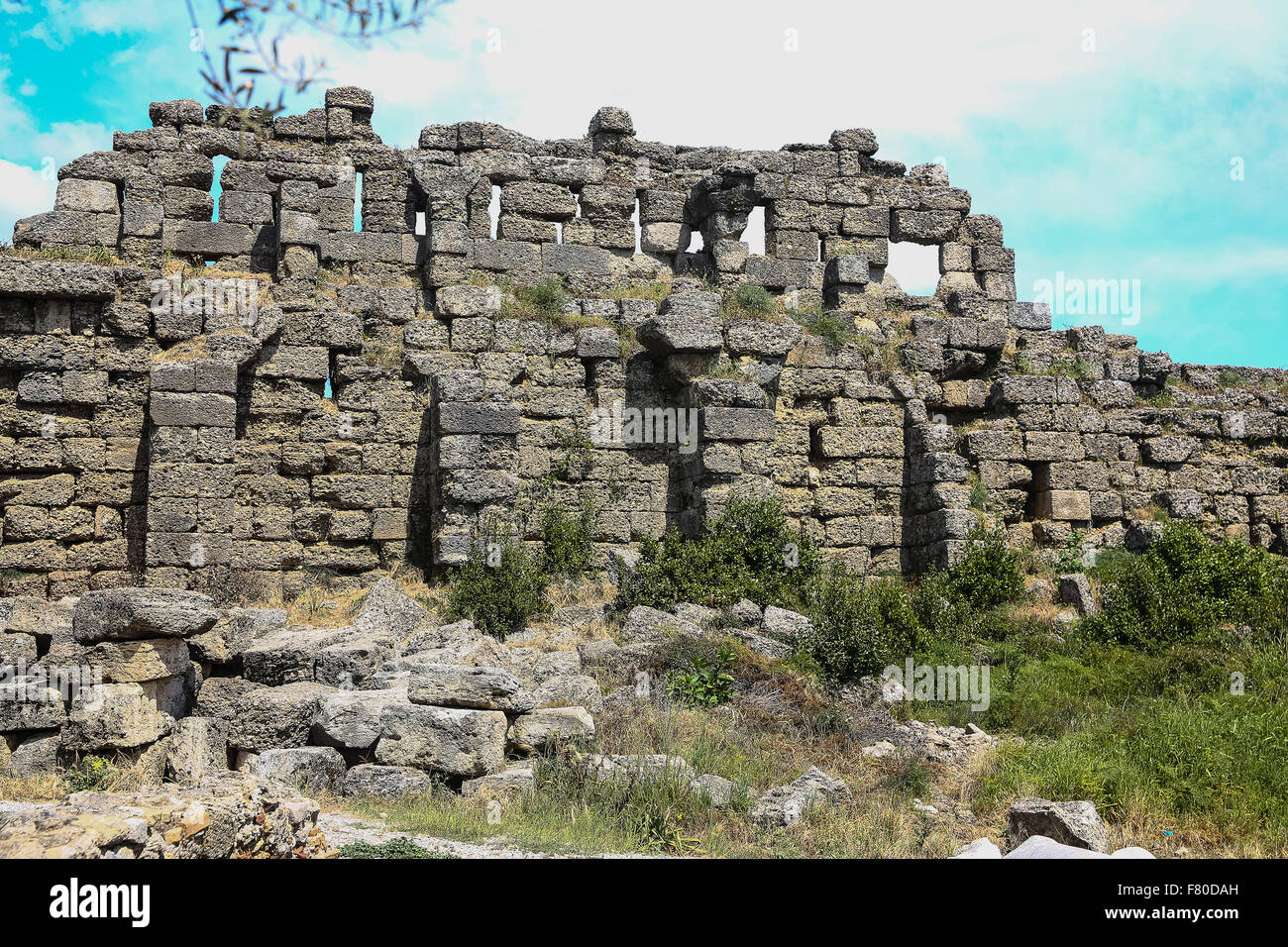 Ancient Side ruins in Turkey Kemer Antalya Stock Photo - Alamy