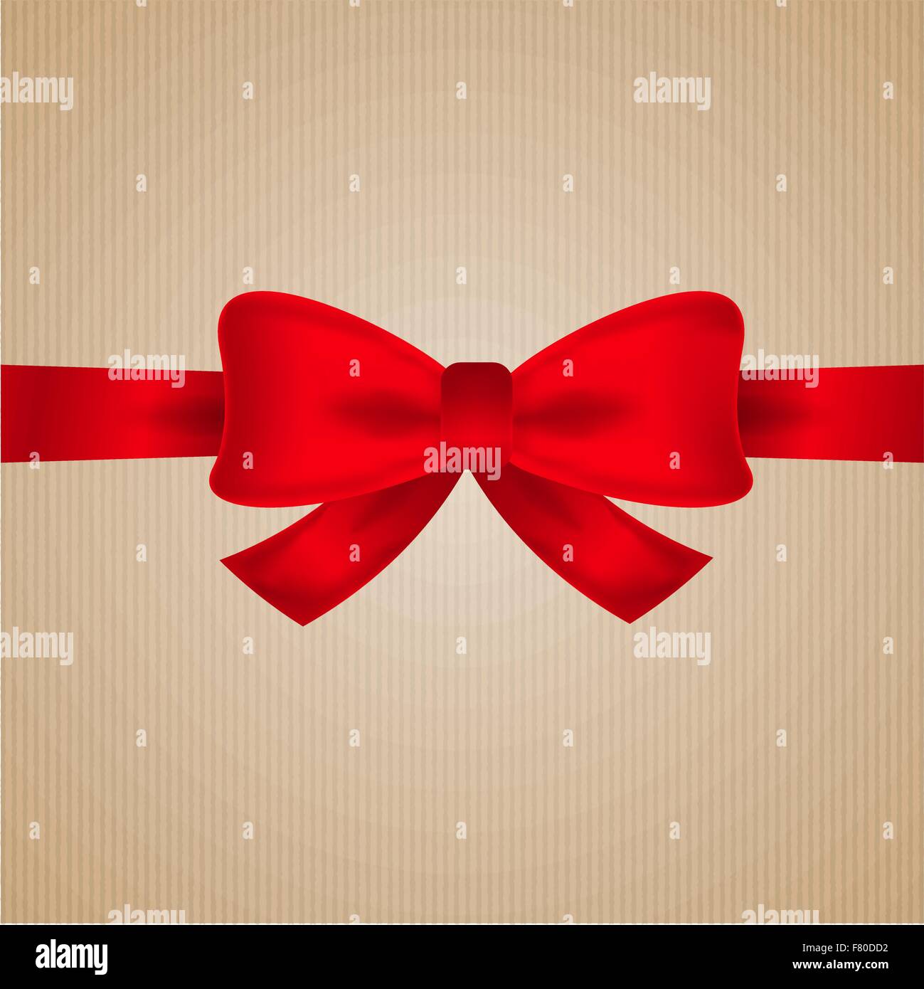 brown cardboard with red bow Stock Vector Image & Art - Alamy