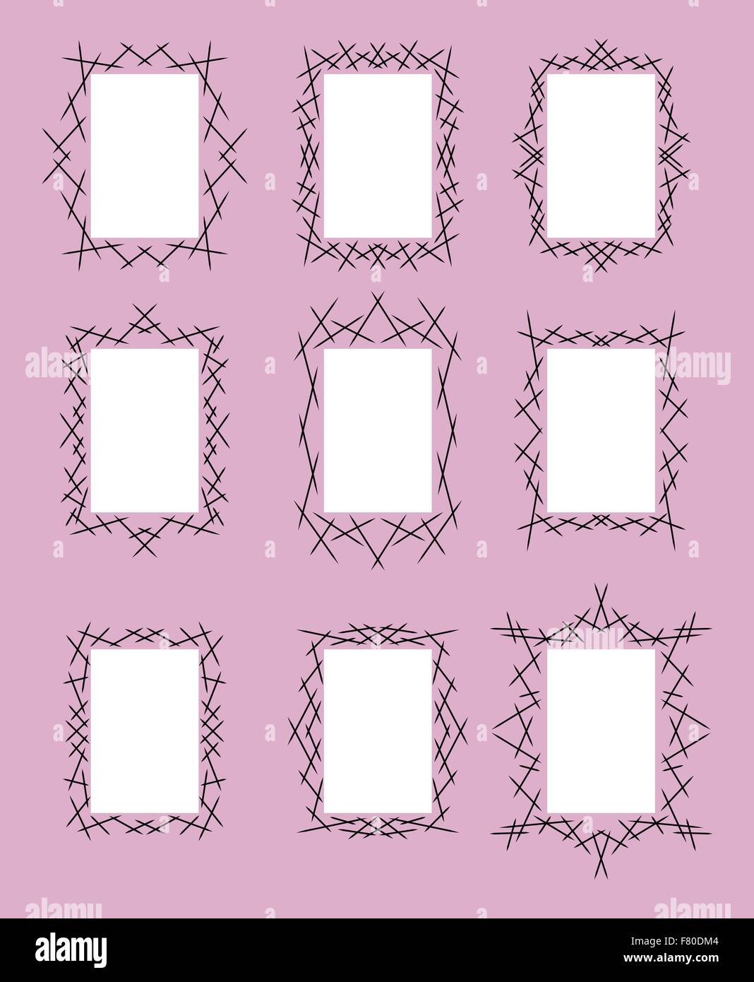 set of nine frames Stock Vector Image & Art - Alamy