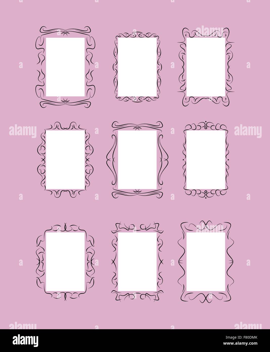 set of nine frames Stock Vector Image & Art - Alamy