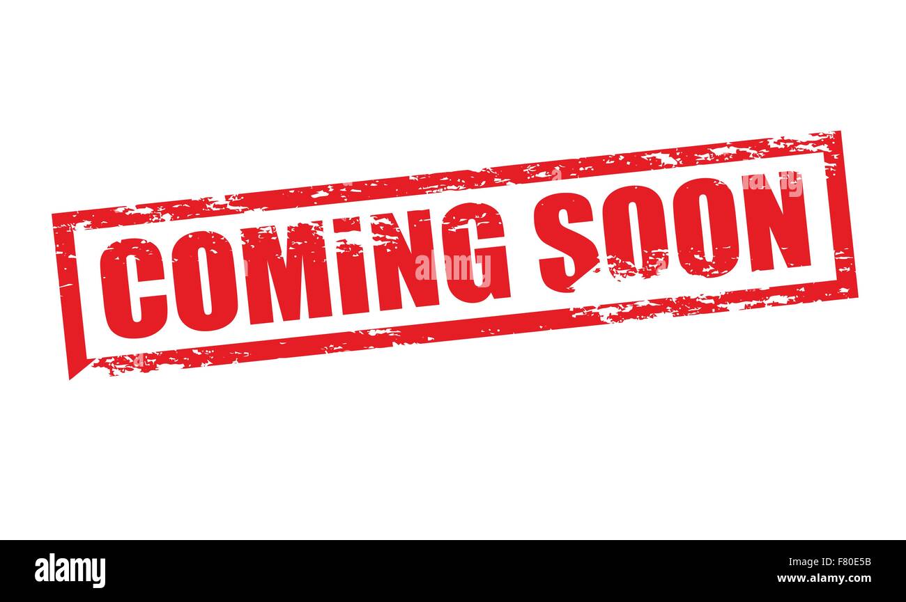Coming soon red rubber hi-res stock photography and images - Alamy