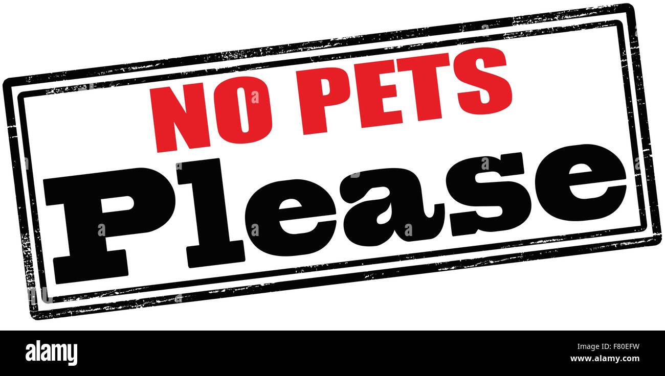 No pets please Stock Vector Image & Art - Alamy